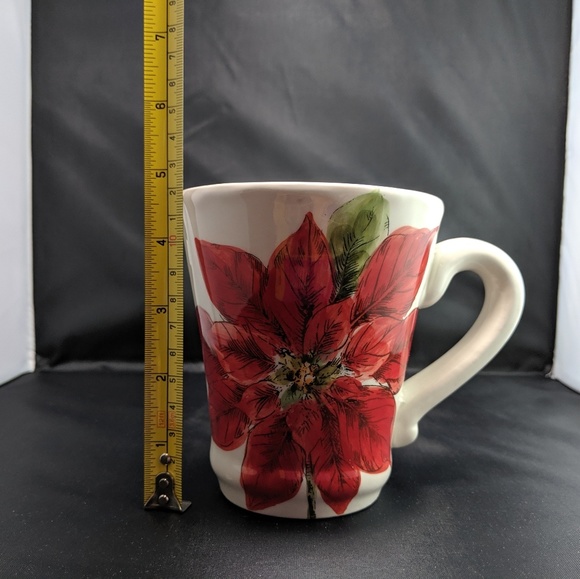 Maxcera | Dining | Sketch Poinsettia Mug Maxcera Handpainted | Poshmark